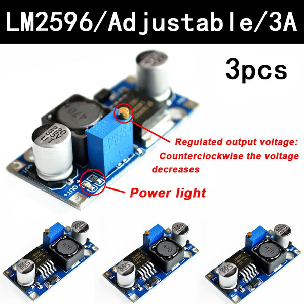 1/3/5/6/8/10/12PCS LM2596 DC-DC Adjustable Power Supply Step Down Module Buck Converter 3V-40V ...
