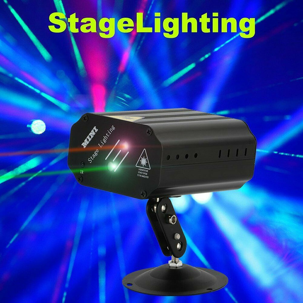 Mini Remote Controlled Red Green Laser Pattern Projector DJ Lighting ...