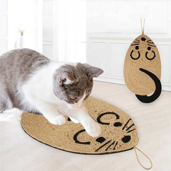 Cat and Mouse Pattern Pet Kitten Board Sisal Scratcher Cat Scratch Toy ...