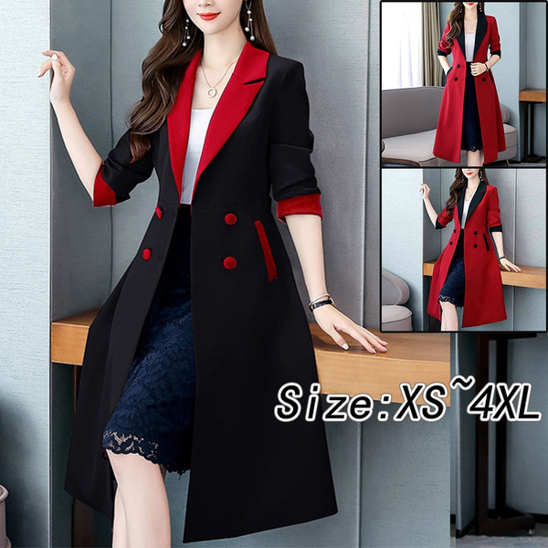 Fashion Fall Coat Women Long Trench Coat For Women Plus Size Clothes ...
