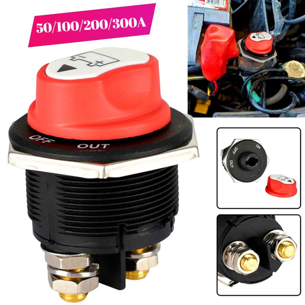 Battery Disconnect Switch, 300/200/100/50A Battery Isolator Power Cut ...