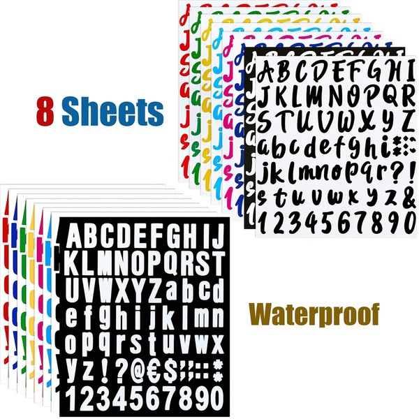 8 Sheets Self Adhesive Vinyl Letters Numbers Stickers, Graduation Cap ...