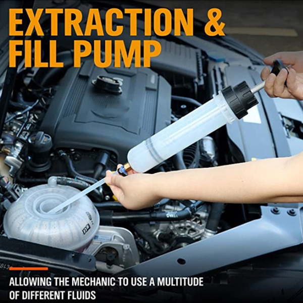 Car Oil Fluid Extractor Auto Air Pump Filling Syringe Bottle Transfer ...