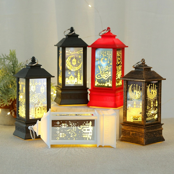 Eid Mubarak LED Lights EID Lantern Lamp Ramadan Table Decor (Battery ...
