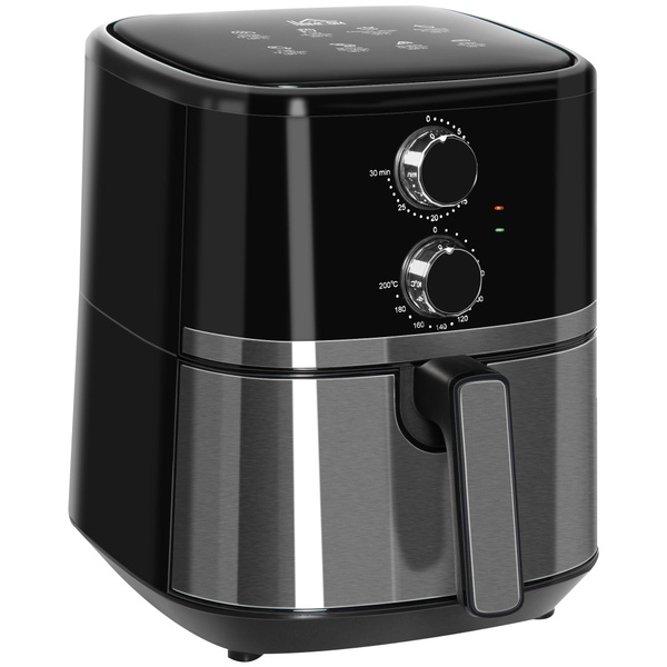 HOMCOM Air Fryer, 1500W 4.5L Air Fryers Oven with Rapid Air Circulation ...