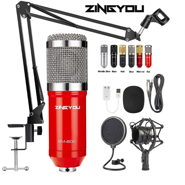 2022 ZINGYOU Condenser Microphone Bundle, BM-800 PC Microphone Professional Studio Mic Set with ...