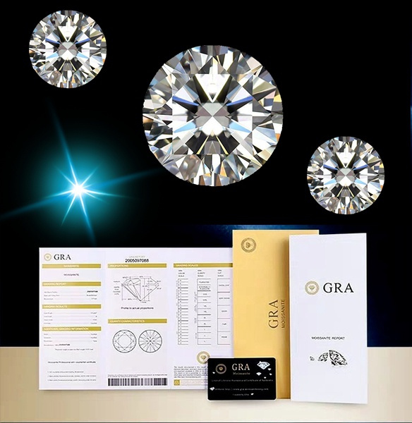 Excellent Clarity AAAAA Moissanite Natual Diamonds With GRA Certificate ...
