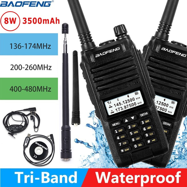 Baofeng BF-A58S 8W High Power Walkie Talkie 3500mAh UHF VHF Dual Band Two Way Radio Station ...