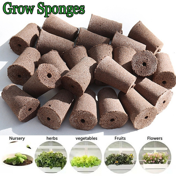 24Pcs Grow Sponges for Hydroponic Growing System, Soft Breathable ...