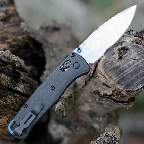 2022 New Benchmade Bugout 535-3, 3.24" CPMS90V Plain Blade, Carbon ...