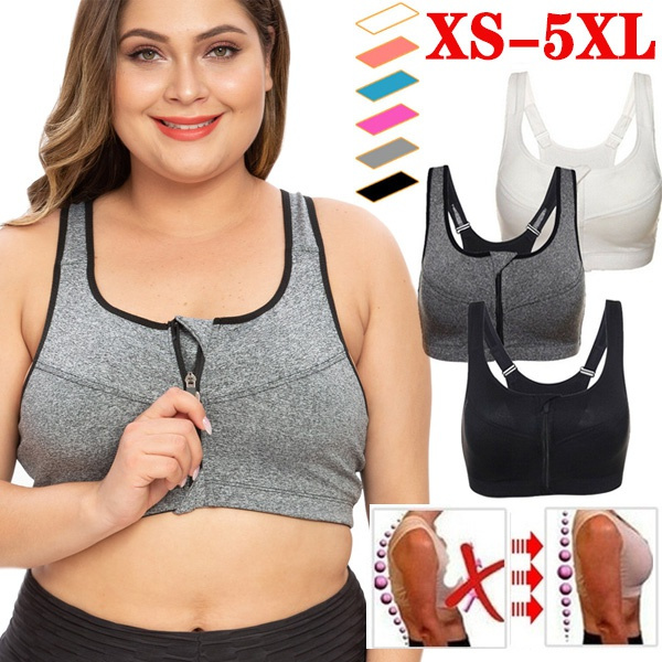 Plus Size Yoga Bra Running Sport Underwear Front Closure Lift Up Women Bra (XS-5XL) | Wish