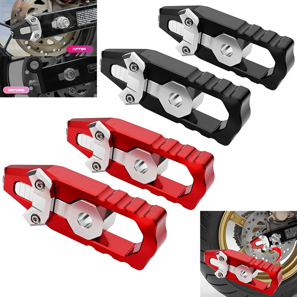 2pcs/set Motorcycle Rear Swingarm Tensioner Axle Chain Adjusters Rear ...