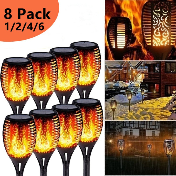 1/2/4/8 Pack Solar Path Torches Lights IP65 Waterproof LED Solar Torch ...