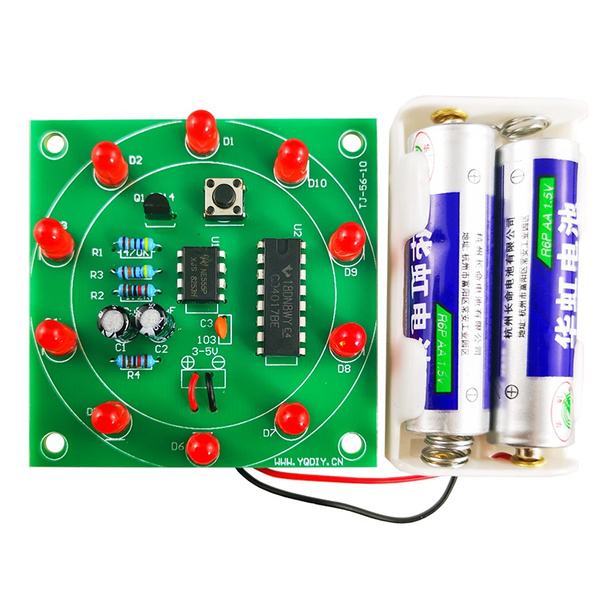 NE555 CD4017 Wheel of Fortune Electronic Lucky Wheel Rotary Suite Parts ...