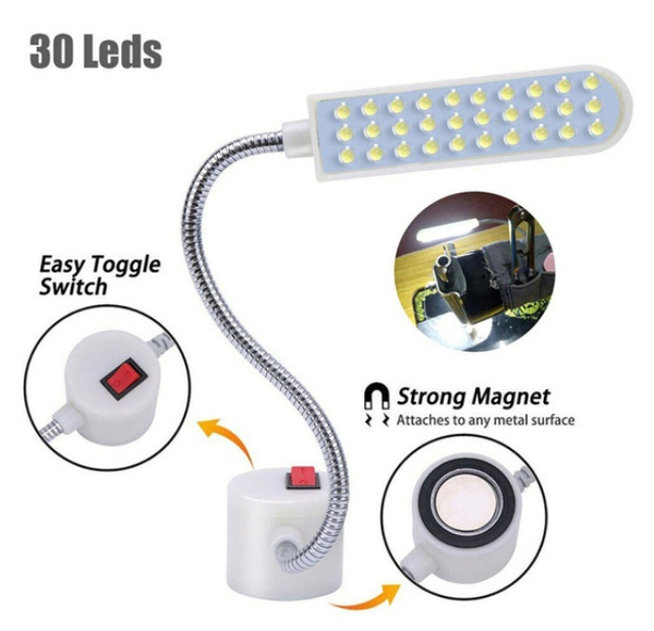 Sewing Machine LED Light, Bendable 30 LED Lamp, Magnetic Base Light for ...