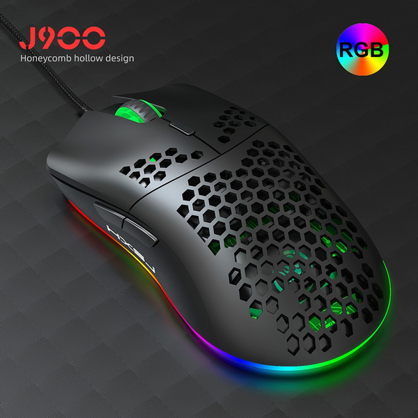 HXSJ J900 USB Wired Gaming Mouse RGB Gaming Mouse with Six Adjustable ...