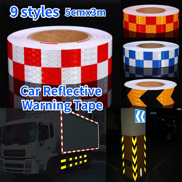 5cmx3m Car Reflective Stickers Night Safety Mark Warning Tape ...