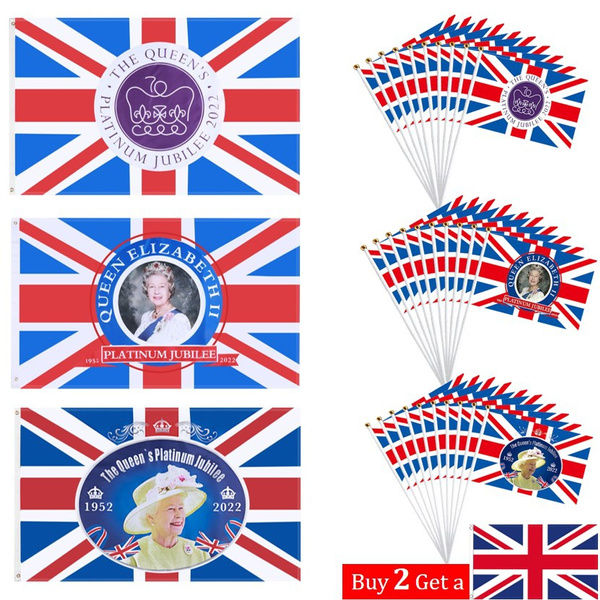 UK Flag Elizabeth II The Queen's Platinum Jubilee British United ...