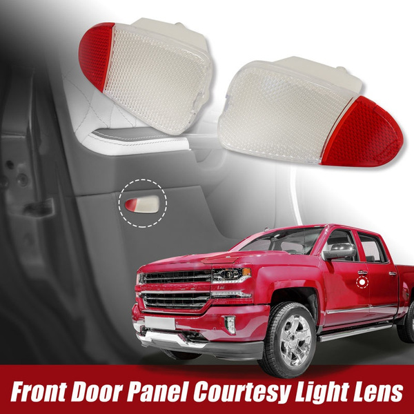 Pair Front Driver Door Panel Courtesy Light Lens Cover Warning Lamp ...