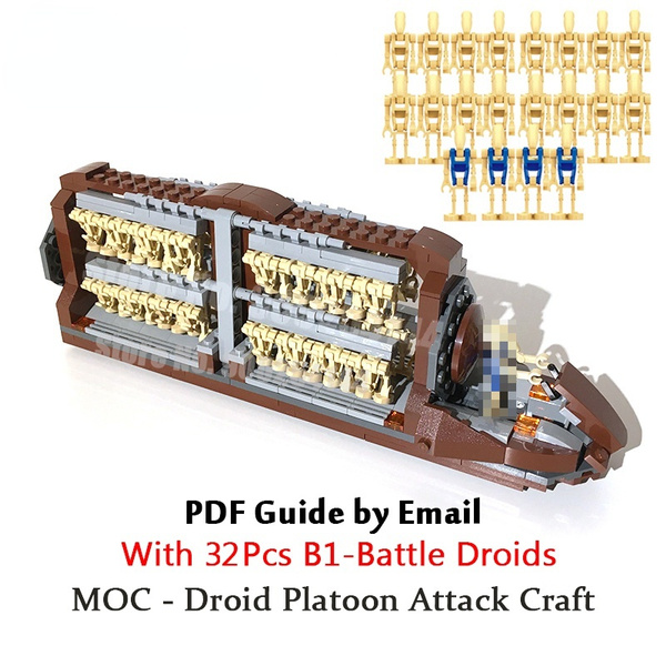 NEW MOC Wars Battle Droid Transport Battleship Platoon Attack Craft ...