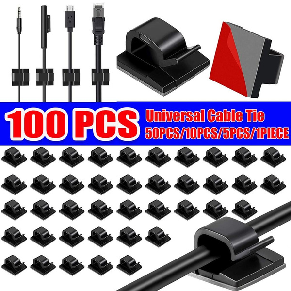 100PCS/50PCS/10PCS/5PCS/1PIECE Multipurpose Cable Clips with Adhesive ...