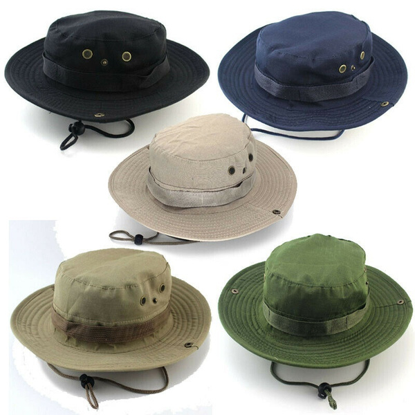 UPF 50+ Men Tactical Sniper Hats Sun Boonie Hat Summer Sun Protection ...