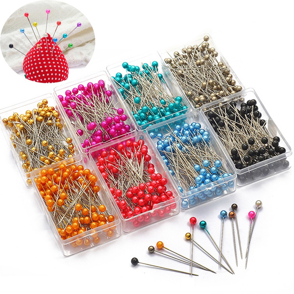 100Pcs/Box 38mm Dressmaking Pins Embroidery Patchwork Pins Positioning ...