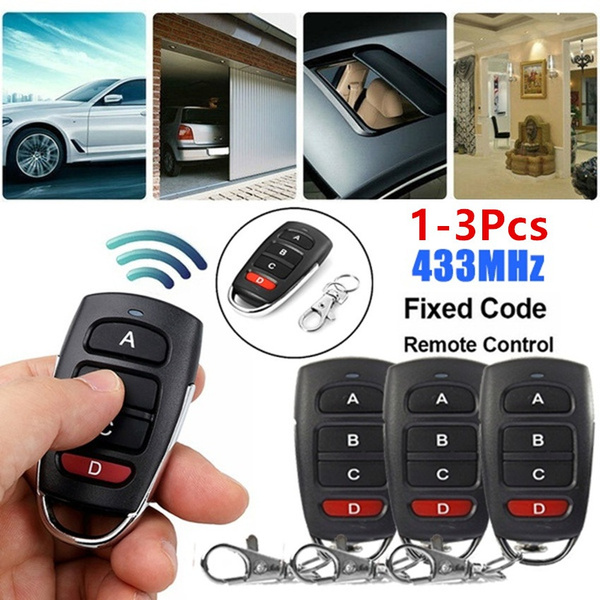 1-3Pcs 433MHZ Electric Gate Garage Door Clone Remote Control Key Remote ...