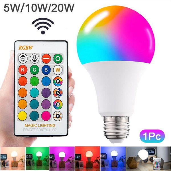 E27 Smart Bulb Led RGBW Spot Light Dimmable 5W 10W 20W Colorful ...