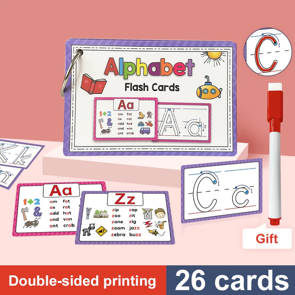 26 Alphabet Phonics CVC Words Learn Flash Cards with The Reasable Pen ...