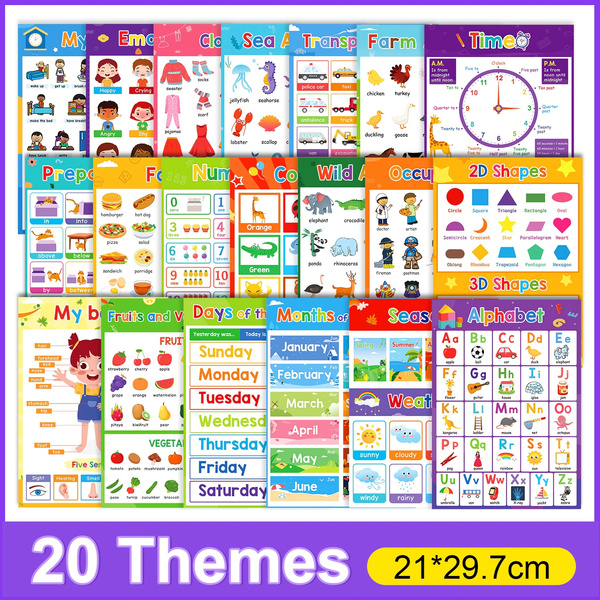 20 Themes Children Learning English toys School classroom educational ...