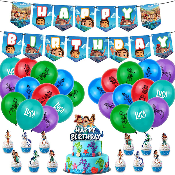 Luca Birthday Party Decorations Set,Luca and Alberto Theme Birthday ...