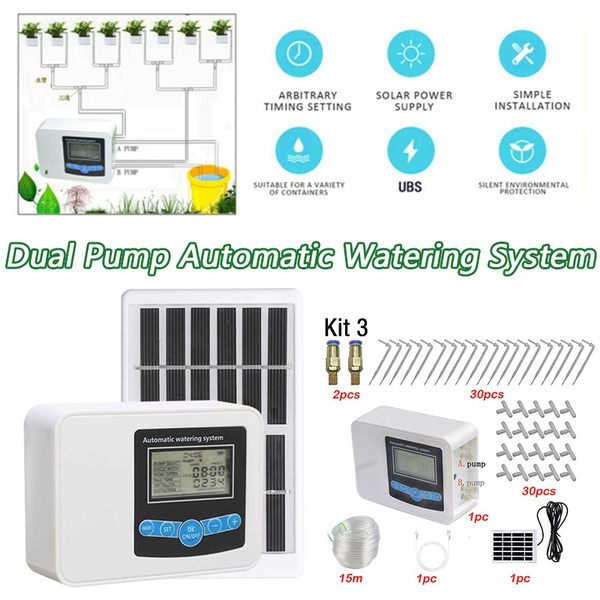 New Upgrade Garden Drip Irrigation Device Double Pump Controller Timer ...