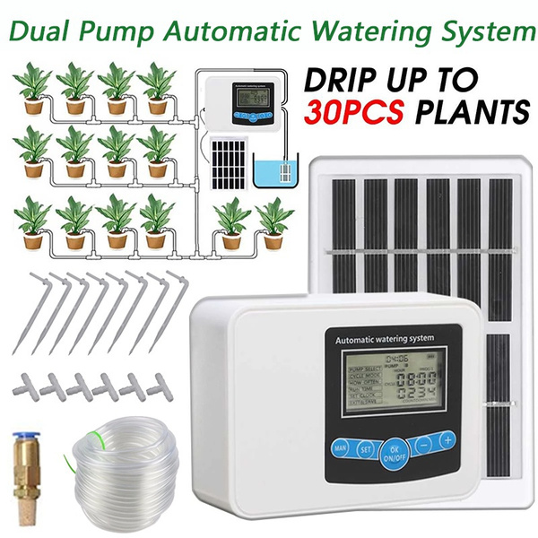 2024 New Upgrade Dual Pump Solar Powered Watering Timer Automatic ... 2024 New Upgrade Dual Pump Solar Powered Watering Timer Automatic ...