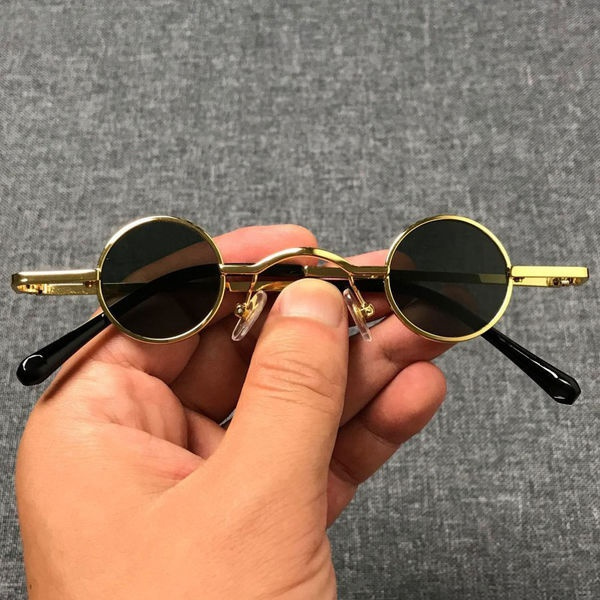 Punk Round Sunglasses Prince Mirror Glasses Retro Sunglasses Men and ...