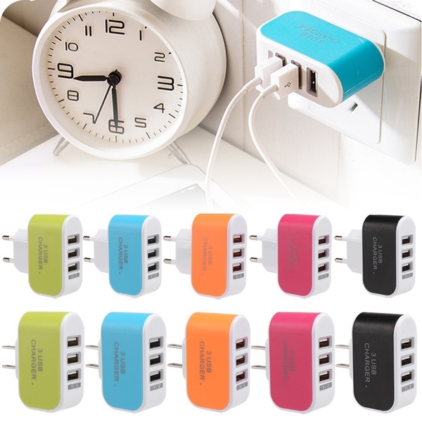 Universal Three USB Ports Outlet Wall Charger AC Power Adapter 3.1A ...