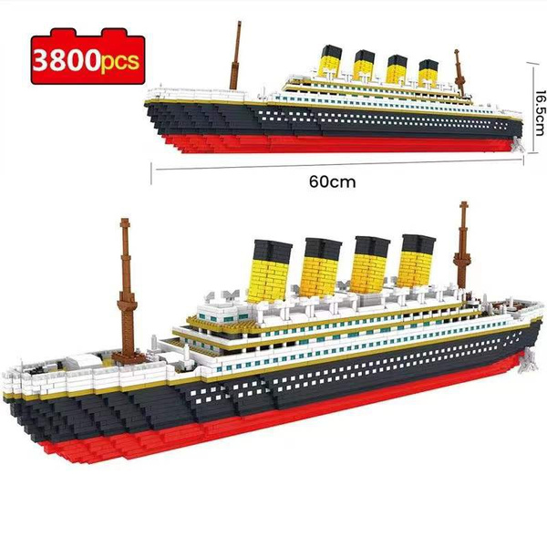 New The Titanic Cruise Boat Ship City Mini Model Building Kits Blocks ...