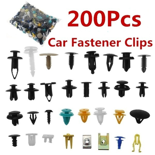 50/100/200Pcs/Set Universal Plastic Clips for Car Fender Bumper Door ...