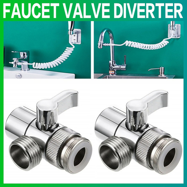 1pcs Switch Faucet Adapter Kitchen Sink Splitter Diverter Valve Water ...
