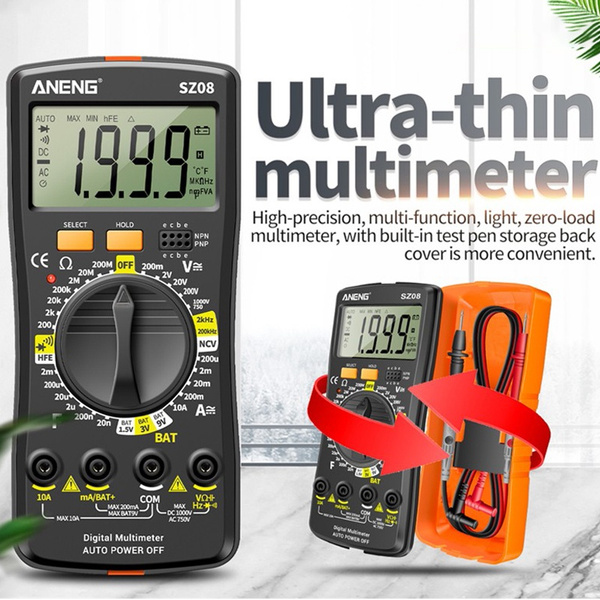 Digital Retractable Multimeter Professional Multimetro Auto Voltmeter ...