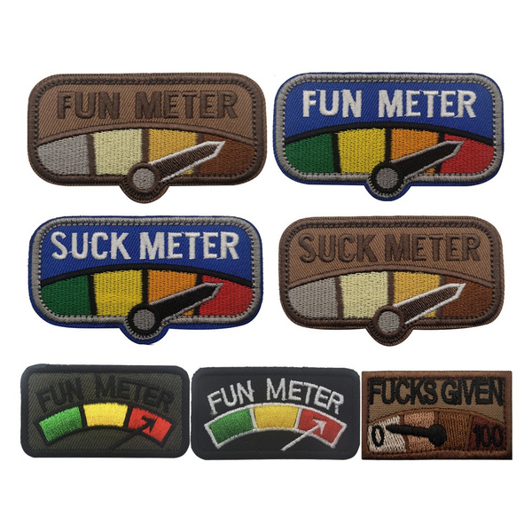 3D Embroidery Patch Full Color Fun Meter Military Embroidered Patches ...