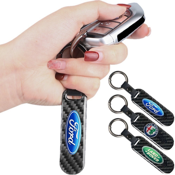 Car Keychain Pendant Carbon Fiber Key Rings Automobile Car Styling for ...