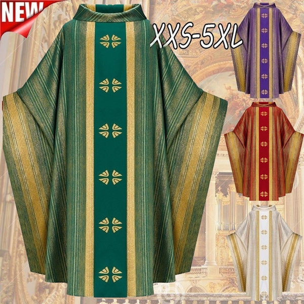 New Men's Fashion Ceremonial Robes Vintage Abbey Church Clergy Loose ...
