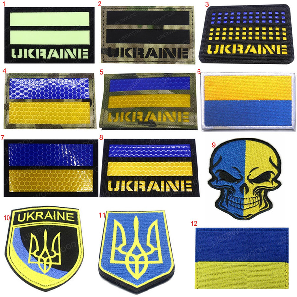 Ukraine Flag IR Infrared Reflective Patch Appliques Ukrainian Tactical ...