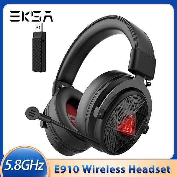 EKSA E910 5.8GHz Gaming Earphone With ENC Microphone Dirver-Free 7.1 Surround Sound Headset ...