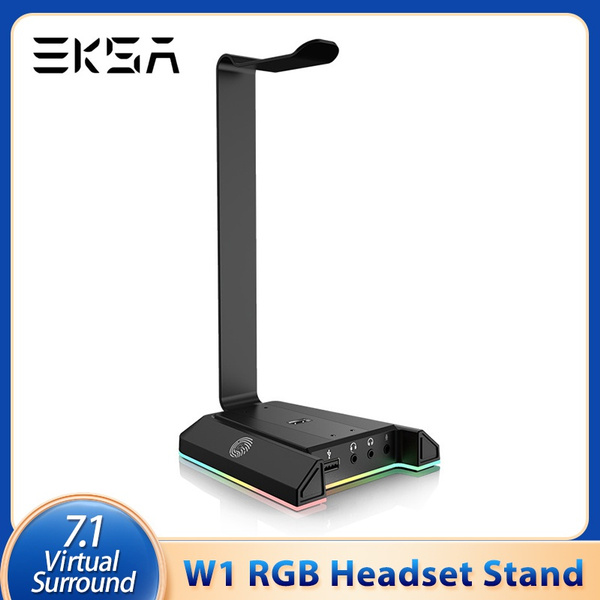 EKSA W1 Gaming Headset stand with 7.1 Surround/2 USB and 3.5mm Ports ...