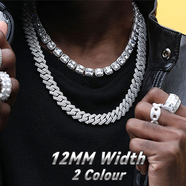 Hip Hop Necklace Cuban Tennis Chain / Cuban Chain Cuban Link Chain for ...