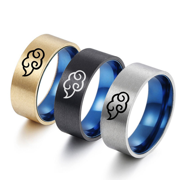 Anime Stainless Steel Cloud Rings Japanese Style Animation Cosplay Ring ...