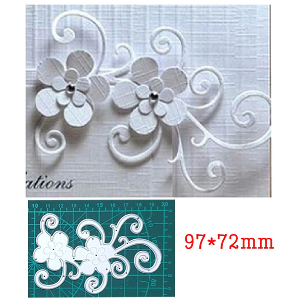 Metal Steel Die Cuts Swirl Flower Vine Crafts Cutting Dies For DIY ...