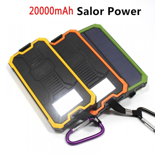 20000mAh Solar Power Bank Portable External Charger Battery Powerbank ...